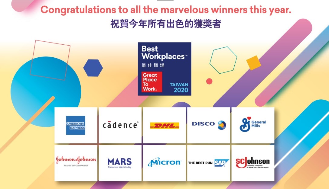 Best Workplaces in Taiwan™ Awards Ceremony 2020 - GPTW Greater China